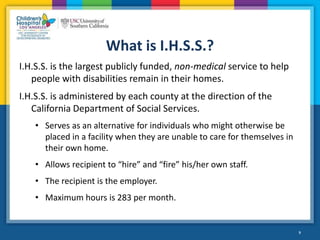 Webinar: In-Home Supportive Services (IHSS) For People with ...