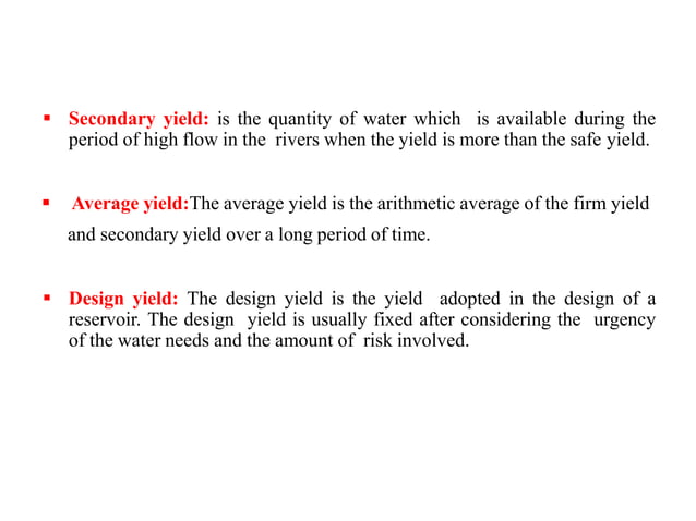 Irrigation and hydraulic structures, reservoirs and types | PPTX