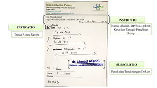 in house training membaca resep dan perhitungan | PPT