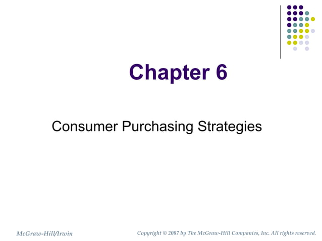 HUSC 3366 Chapter 6 Consumer Purchasing Strategies | PPT