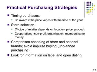 HUSC 3366 Chapter 6 Consumer Purchasing Strategies | PPT