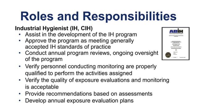 Planning & Executing a Successful Industrial Hygiene Program | PPT