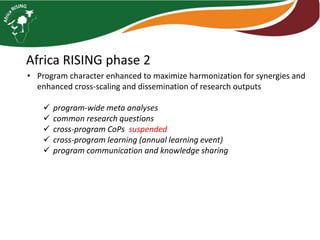 Harmonization and cross-program learning | PPT