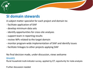 Harmonization and cross-program learning | PPT