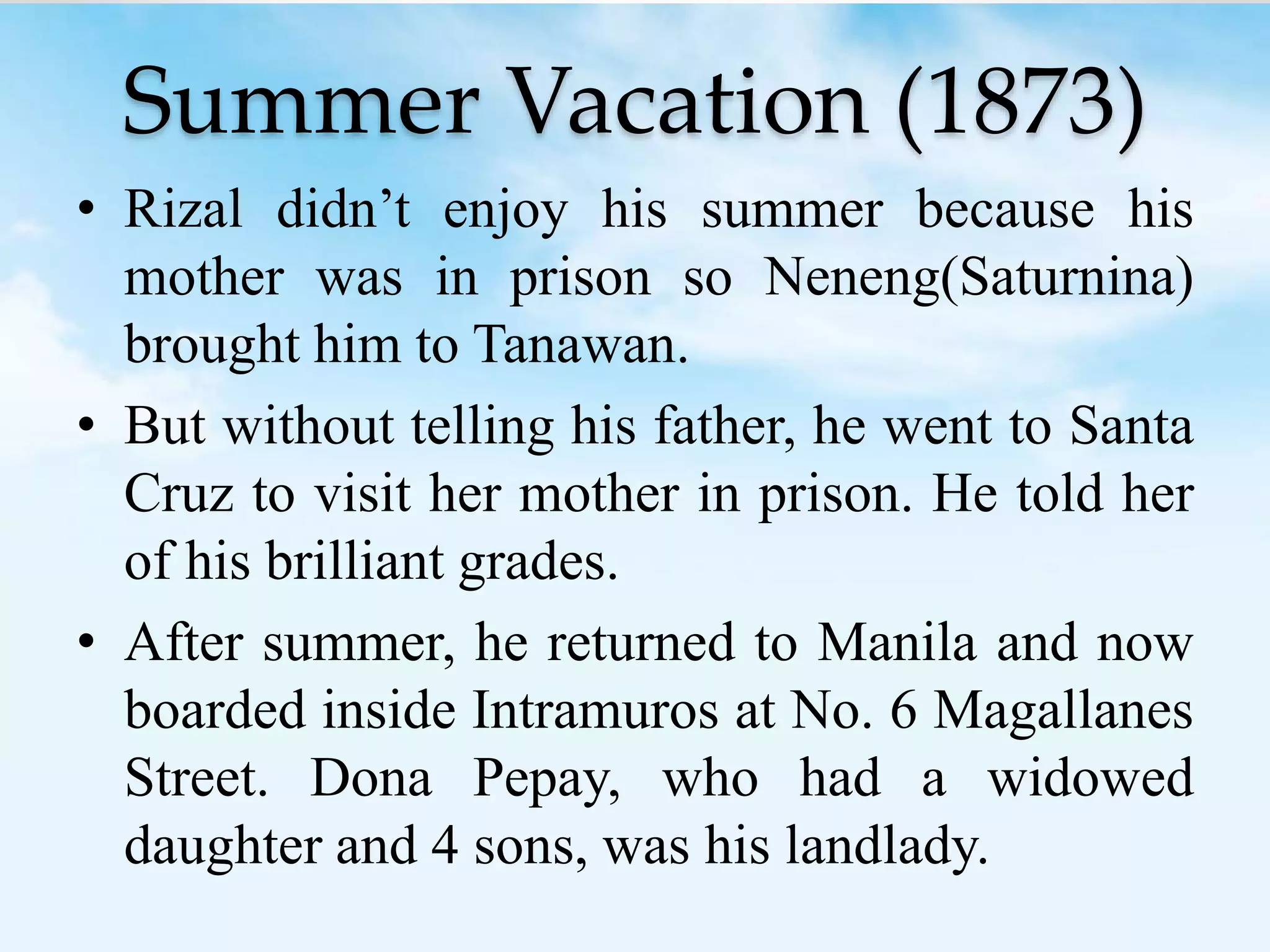 Jose Rizal's educational experiences | PPTX