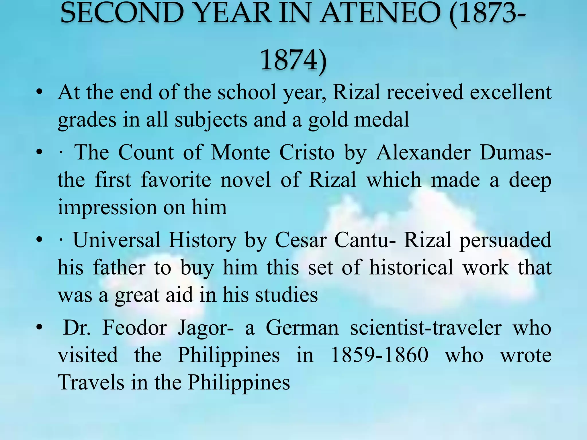 Jose Rizal's educational experiences | PPTX