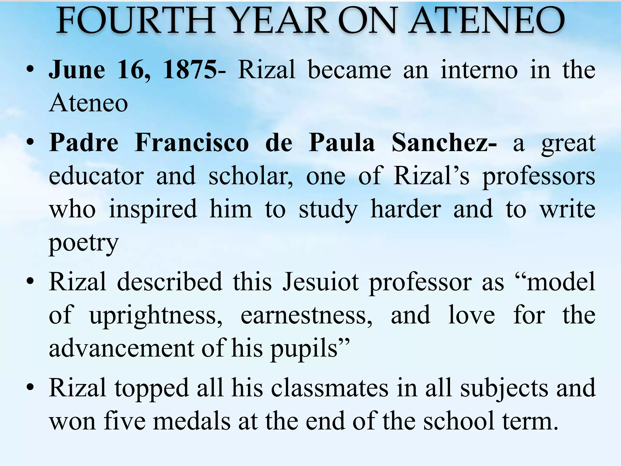 Jose Rizal's educational experiences | PPTX