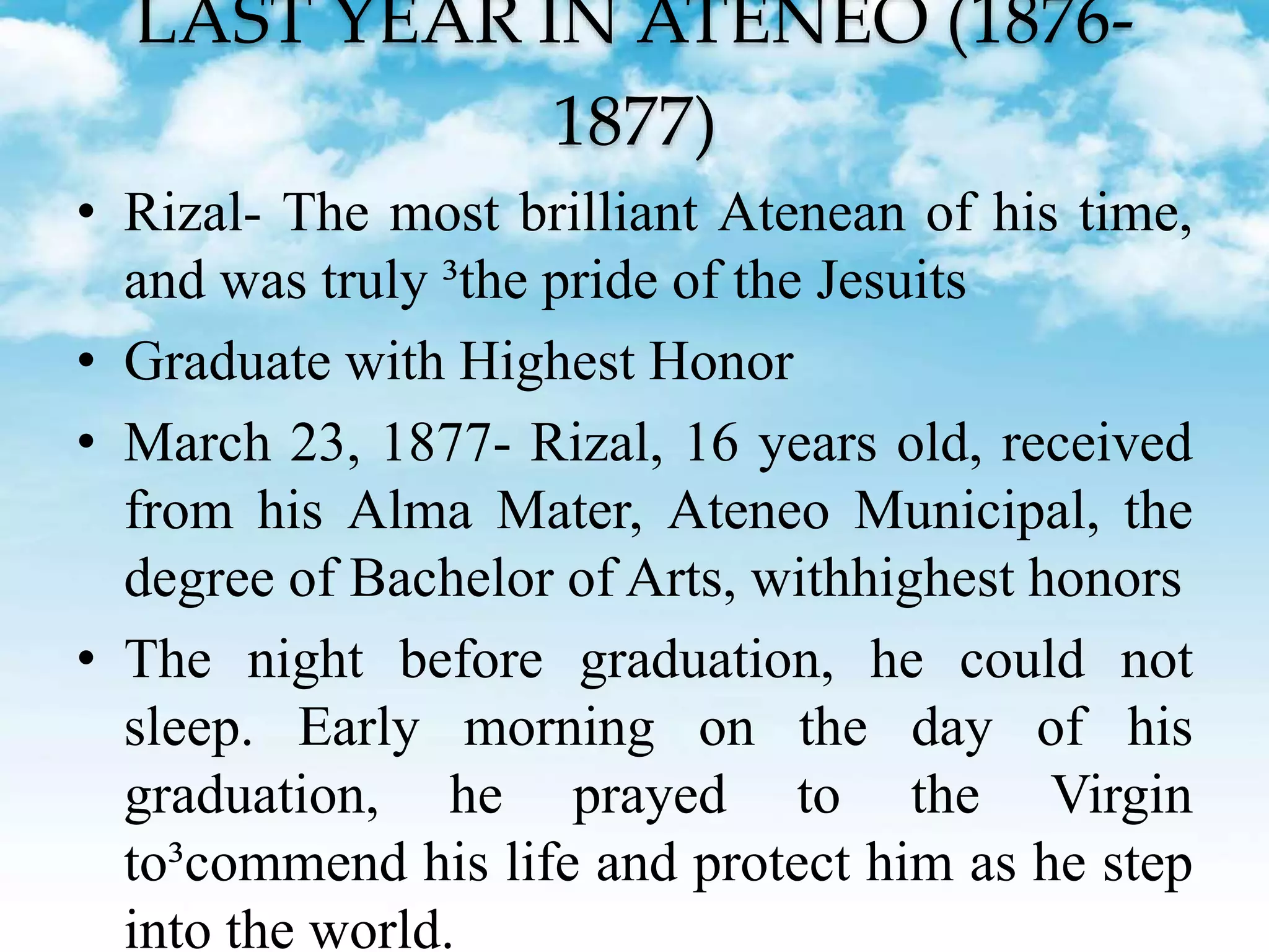 Jose Rizal's educational experiences | PPTX