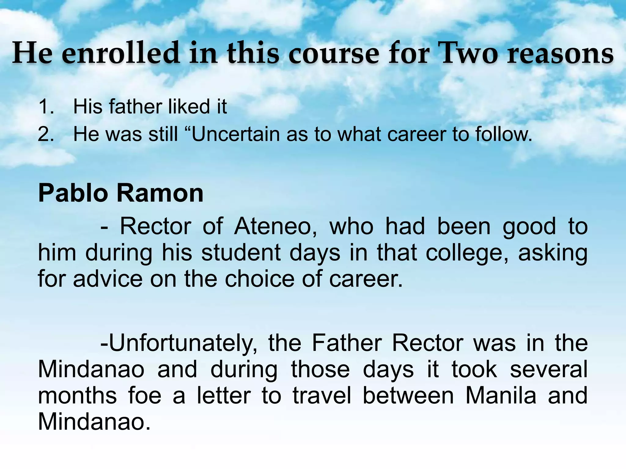 Jose Rizal's educational experiences | PPTX