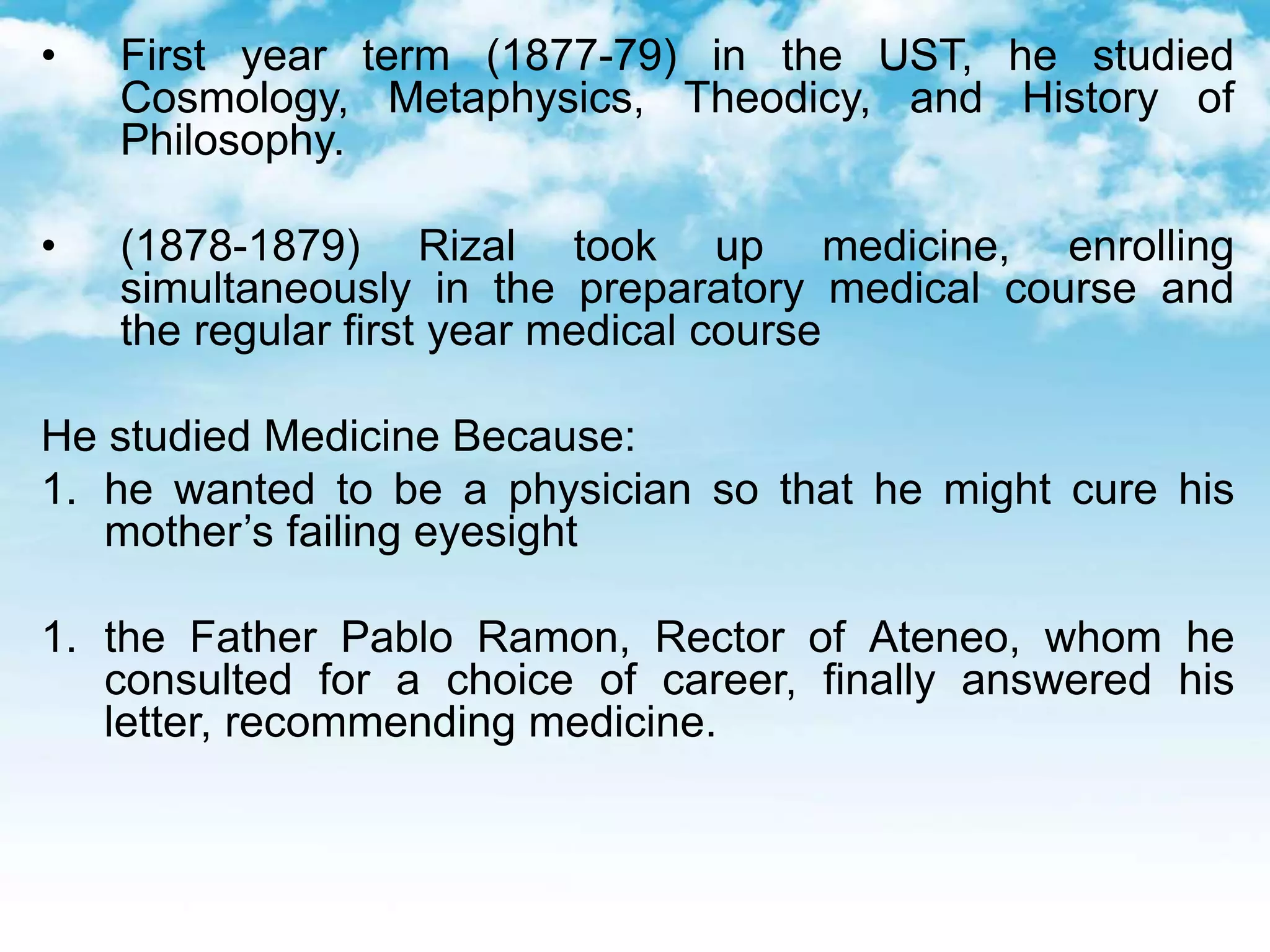 Jose Rizal's educational experiences | PPTX