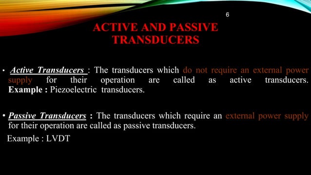 Classification of Transducer | PPTX