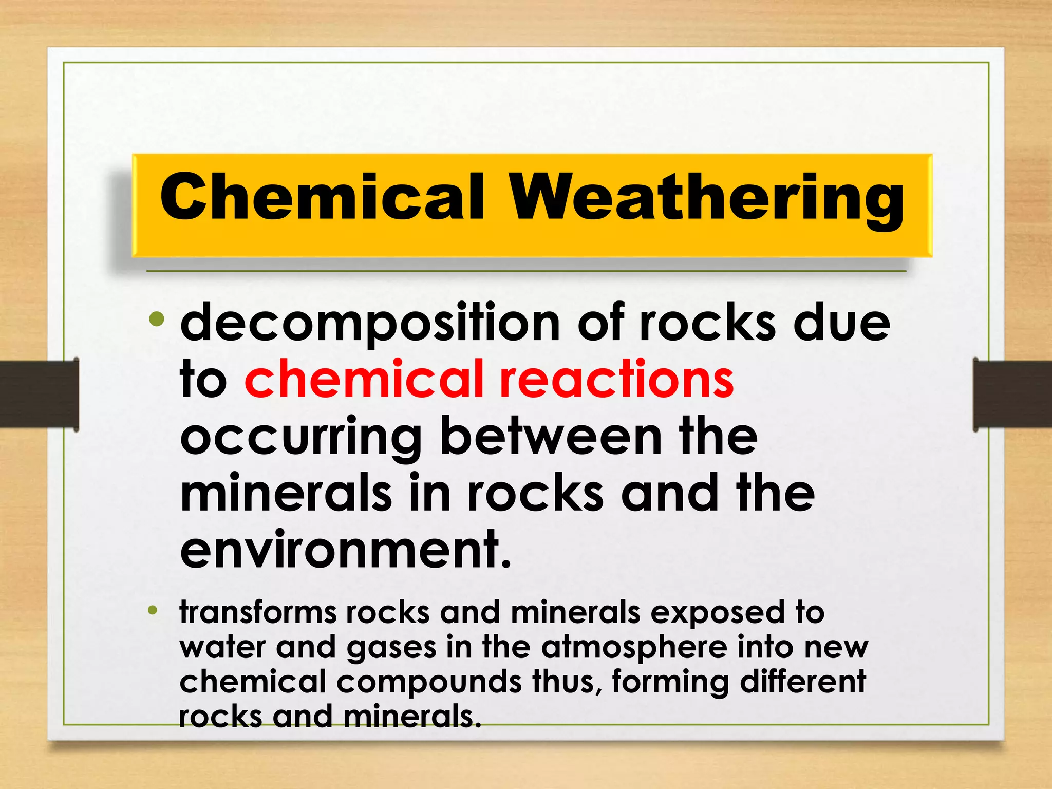 Earth Materials and Processes : EXOGENIC PROCESS | PPTX