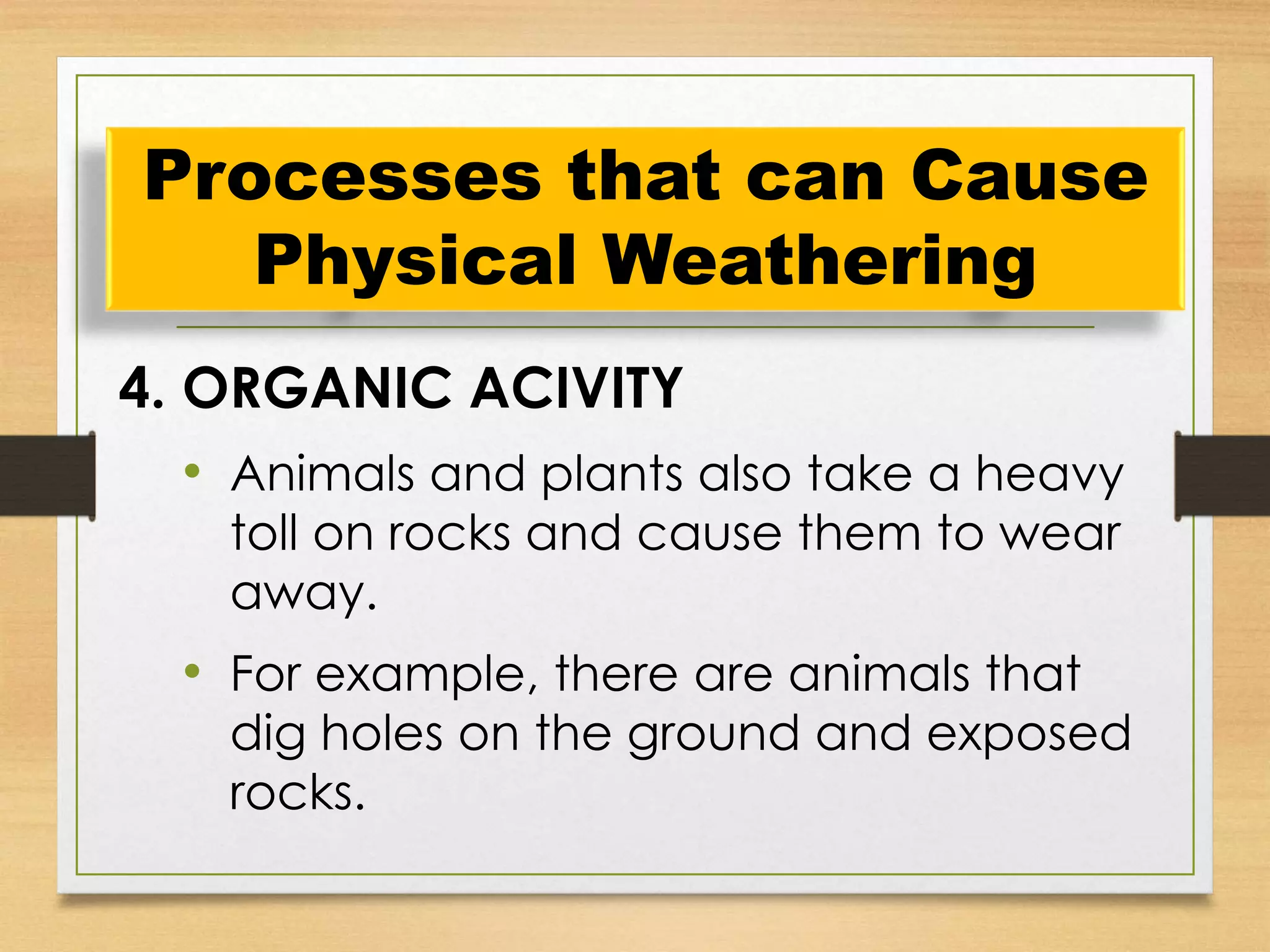 Earth Materials and Processes : EXOGENIC PROCESS | PPTX