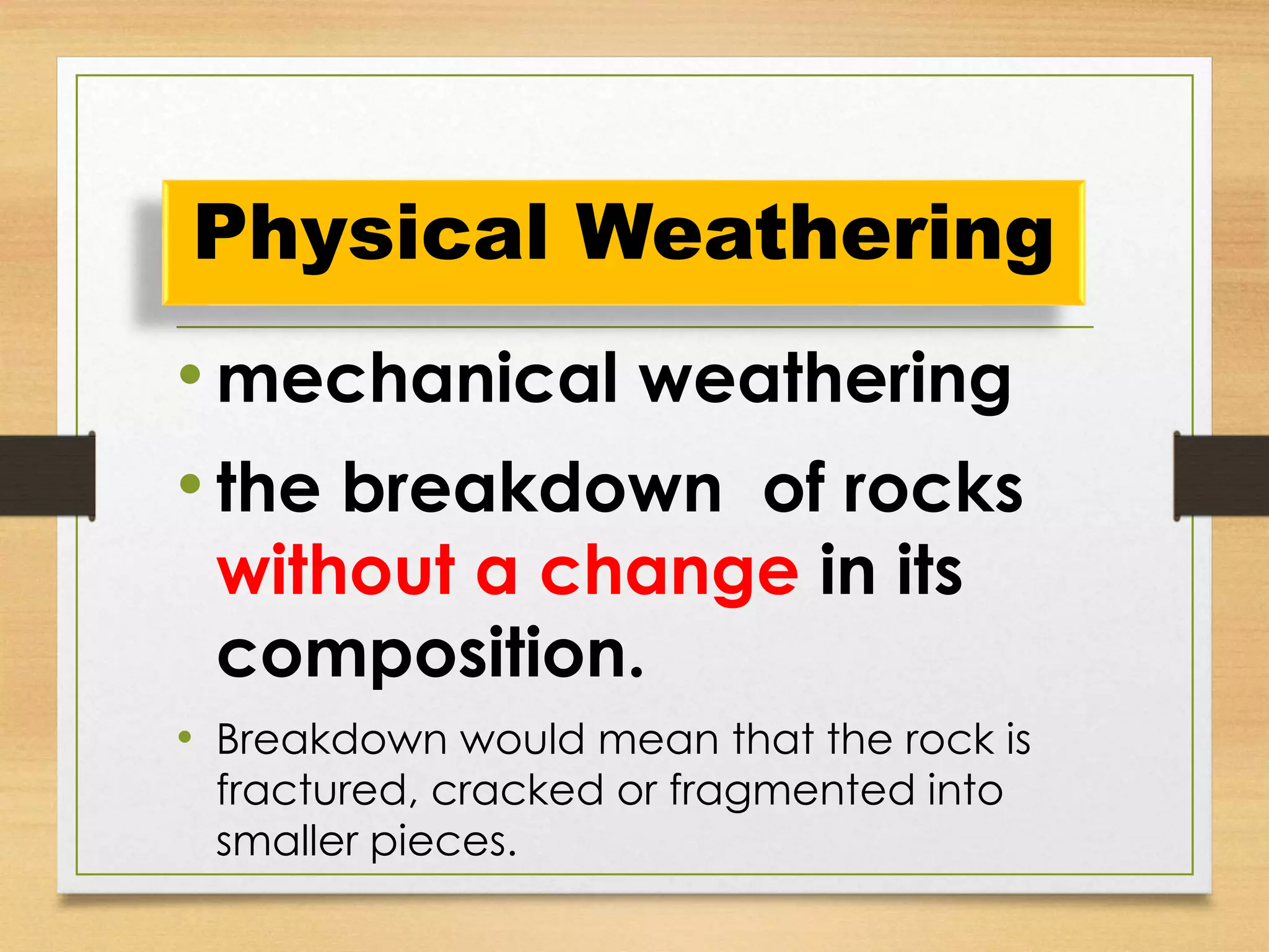 Earth Materials and Processes : EXOGENIC PROCESS | PPTX