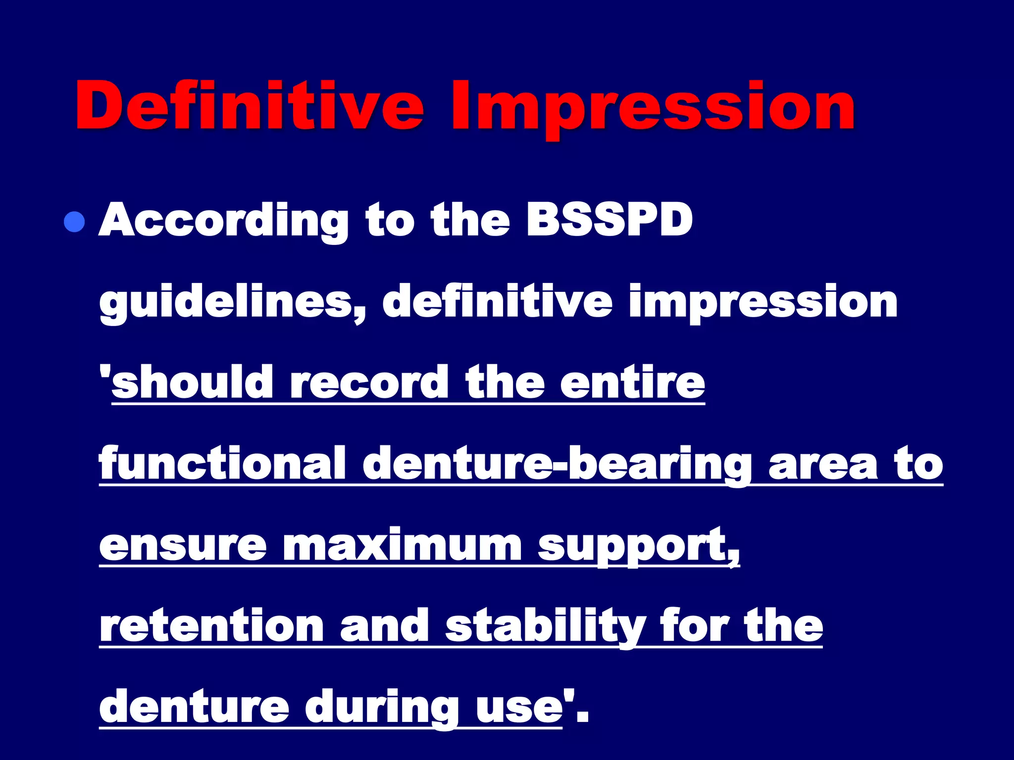 II. impression making for complete denture | PPT