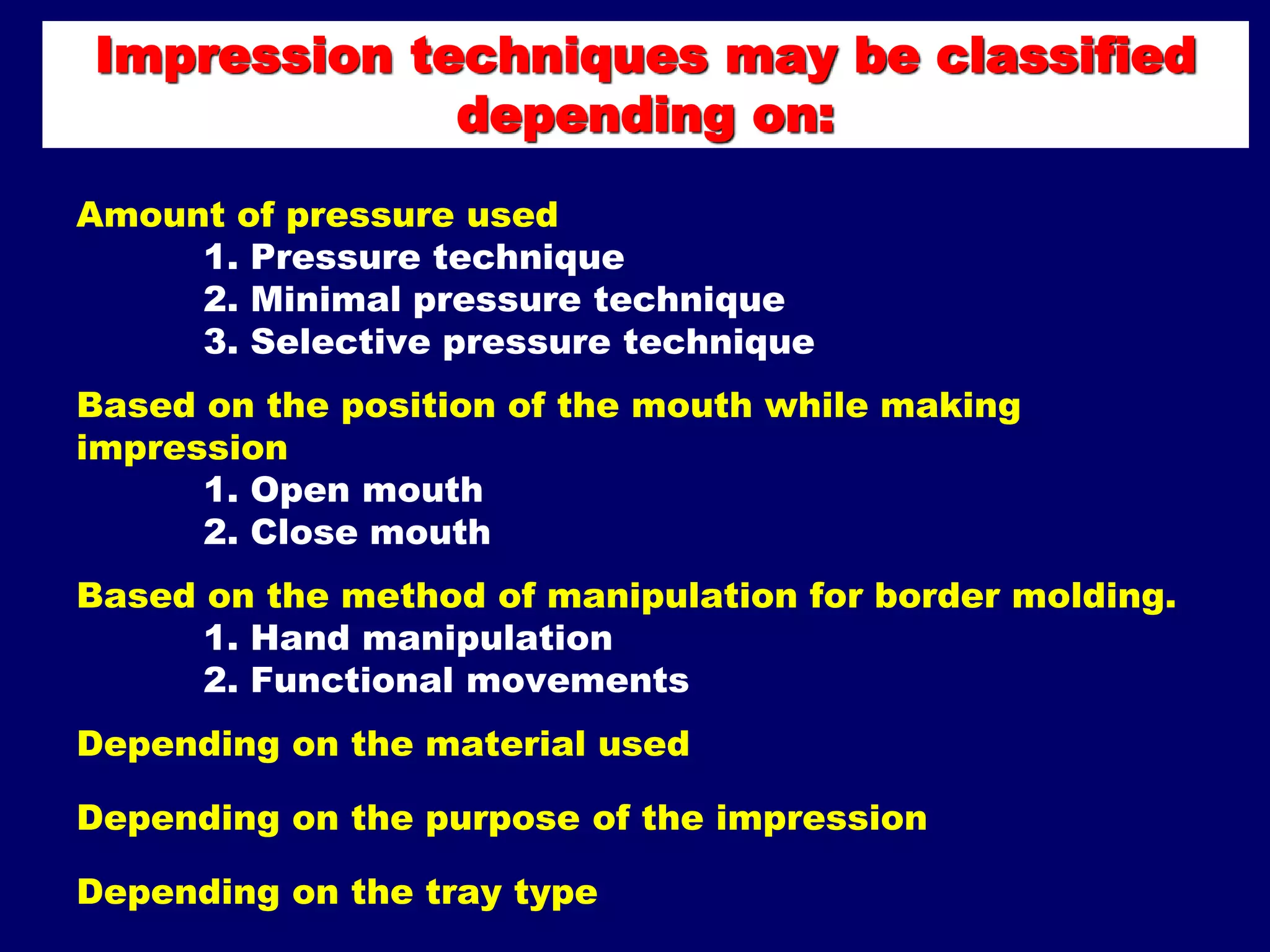 II. impression making for complete denture | PPT