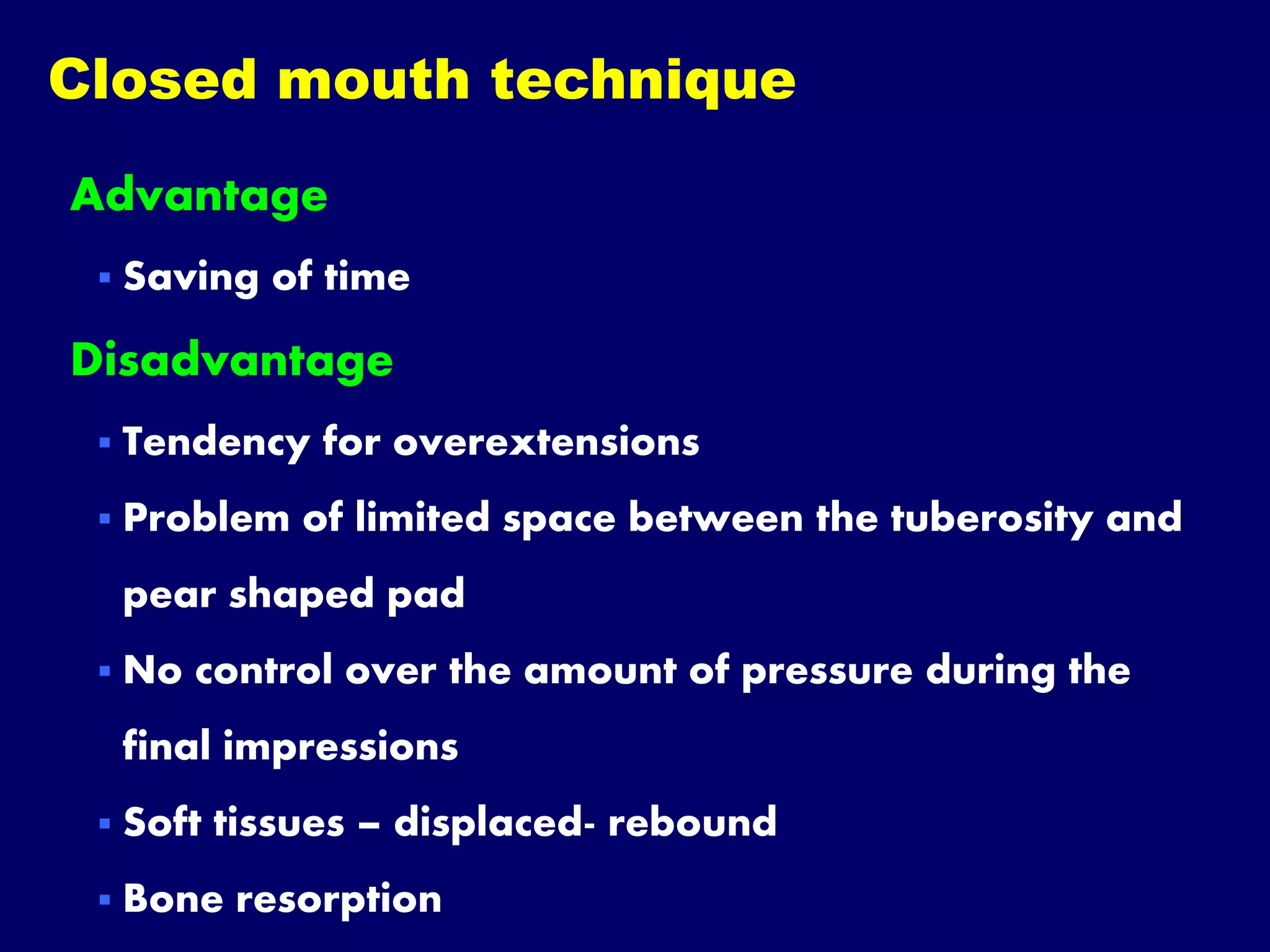 II. impression making for complete denture | PPT