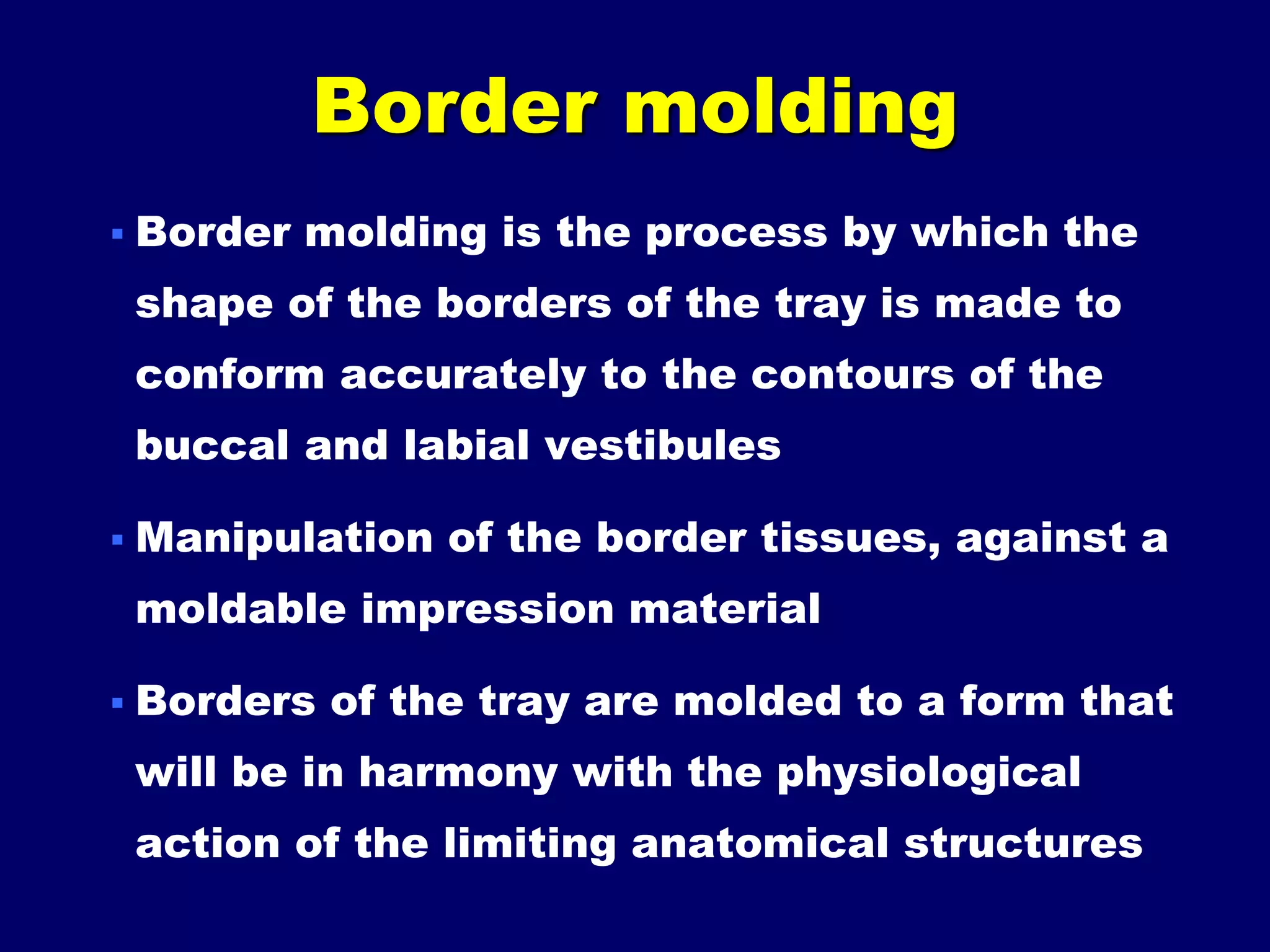 II. impression making for complete denture | PPT