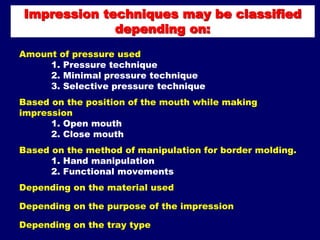 II. impression making for complete denture | PPT