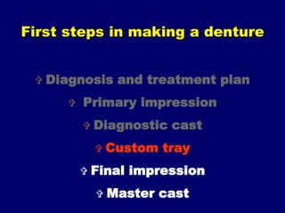 II. impression making for complete denture | PPT