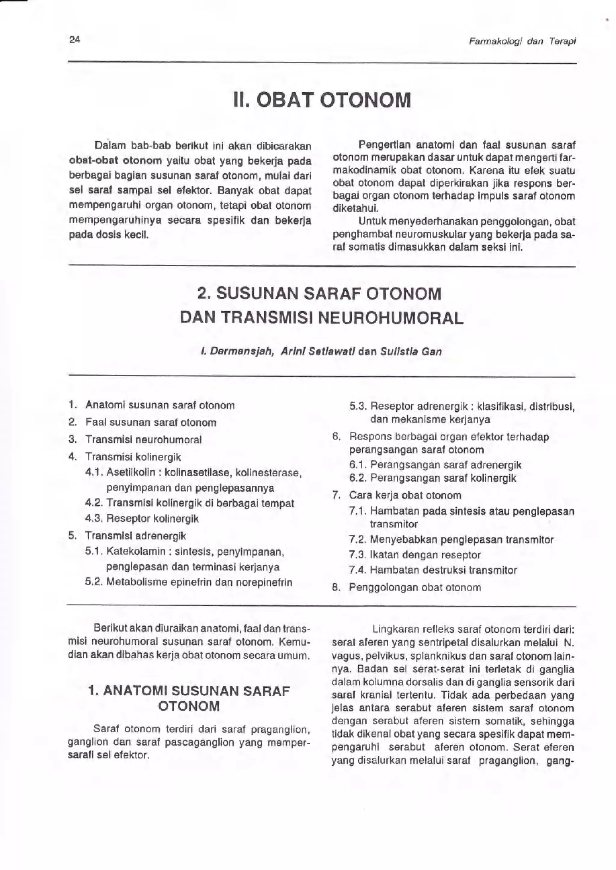 Ii. obat otonom | PDF