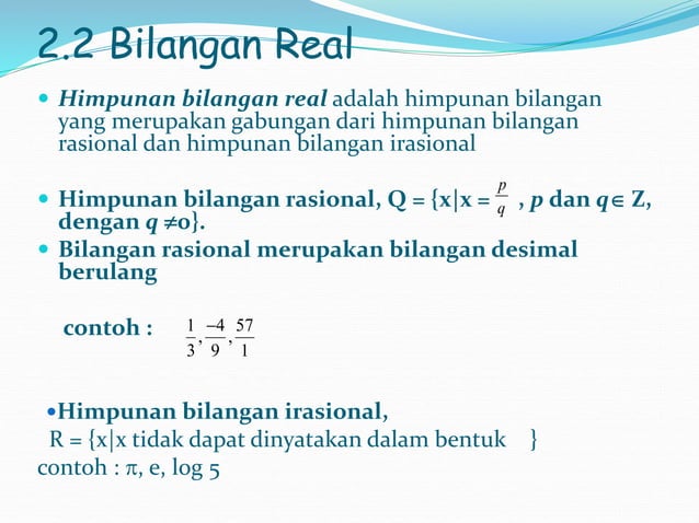 materi bab dua jurusan ilmu komputer SISTEM BILANGAN REAL.ppt