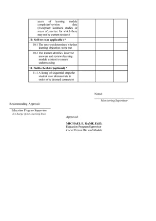 Ii 5. learning module format (b) | DOCX | Educational Assessment ...