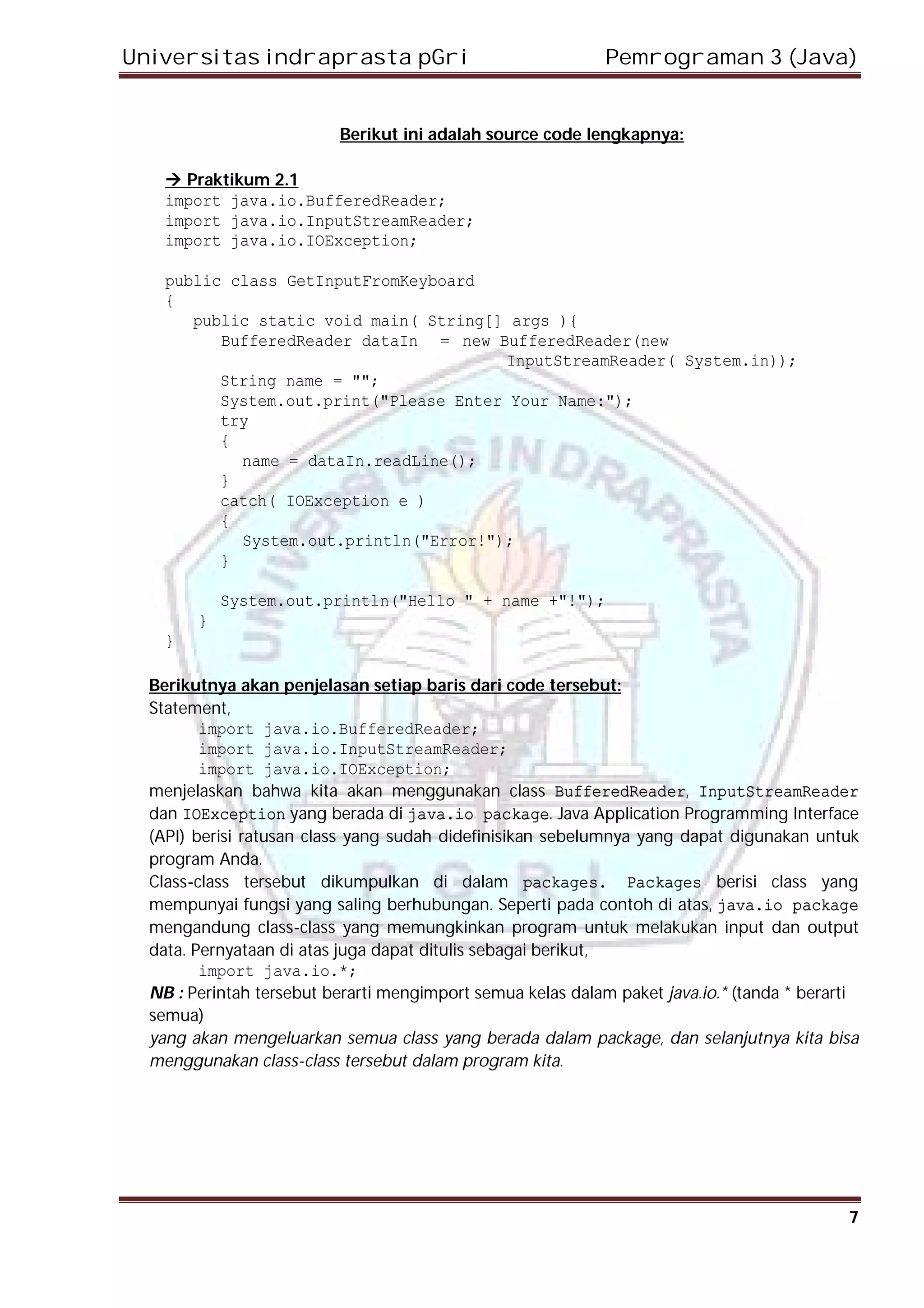 Ii java input ouput | PDF