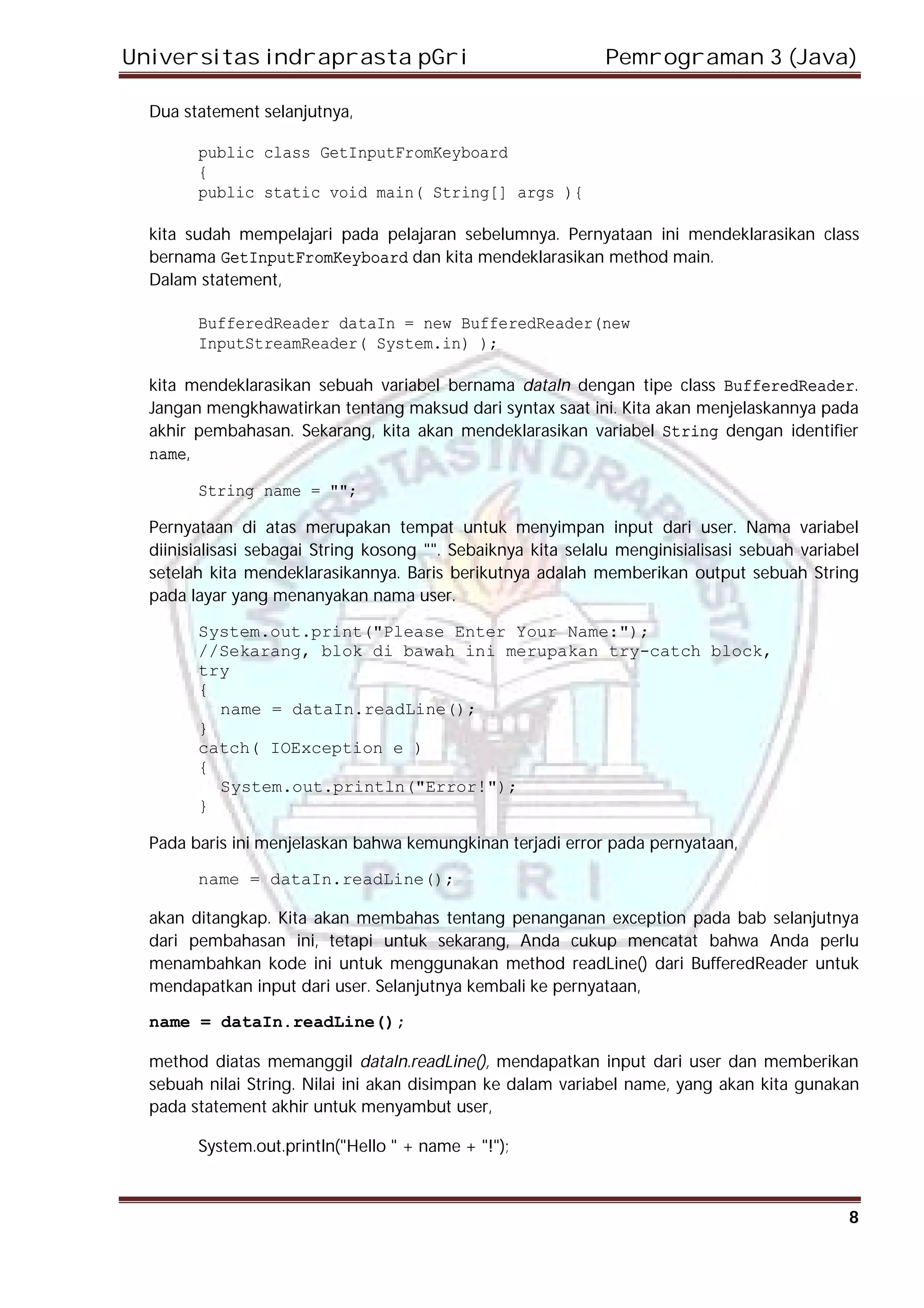 Ii java input ouput | PDF