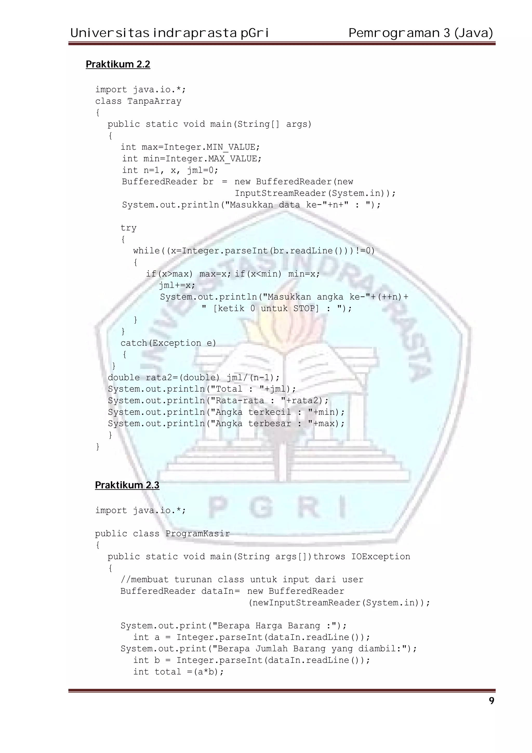 Ii java input ouput | PDF