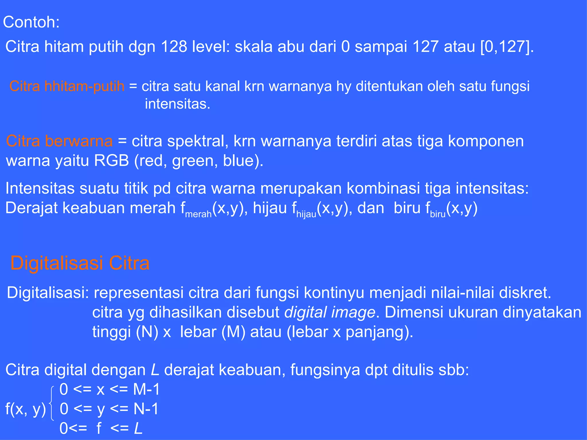 pembentukan citra (pengolahan citra digital) | PPT