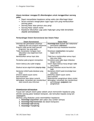 II Pengantar Sistem Pakar | PDF