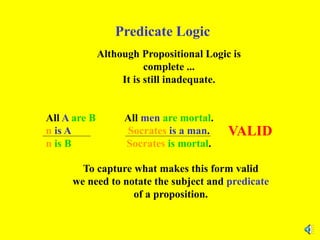 Predicate logic in artificial intelligence | PPT