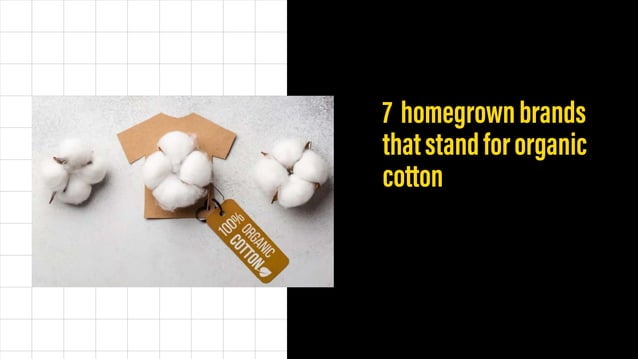 7 HOMEGROWN BRANDS THAT STAND FOR ORGANIC COTTON | PDF