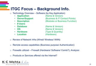 IT General Controls Presentation at IIA Vadodara Audit Club | PDF