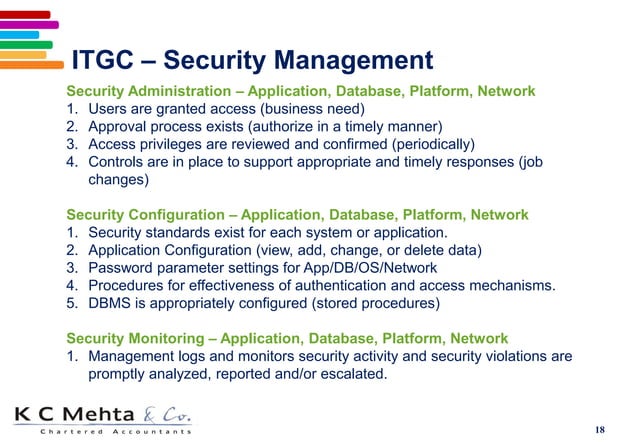 IT General Controls Presentation at IIA Vadodara Audit Club | PDF | IT ...