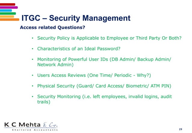 IT General Controls Presentation at IIA Vadodara Audit Club | PDF | IT ...
