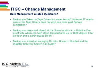 IT General Controls Presentation at IIA Vadodara Audit Club | PDF