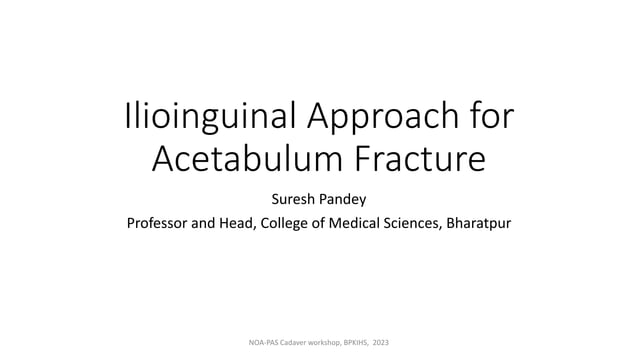 Ilioinguinal Approach PAS workshop.pptx