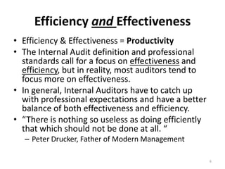 Audit Efficiency and Effectiveness | PPTX