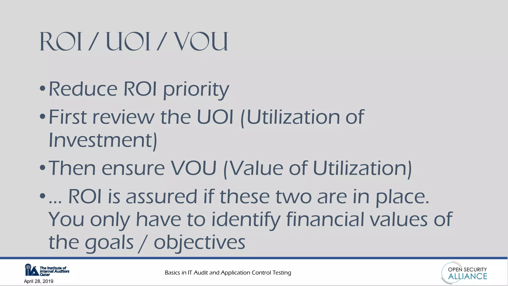 Basics in IT Audit and Application Control Testing | PDF