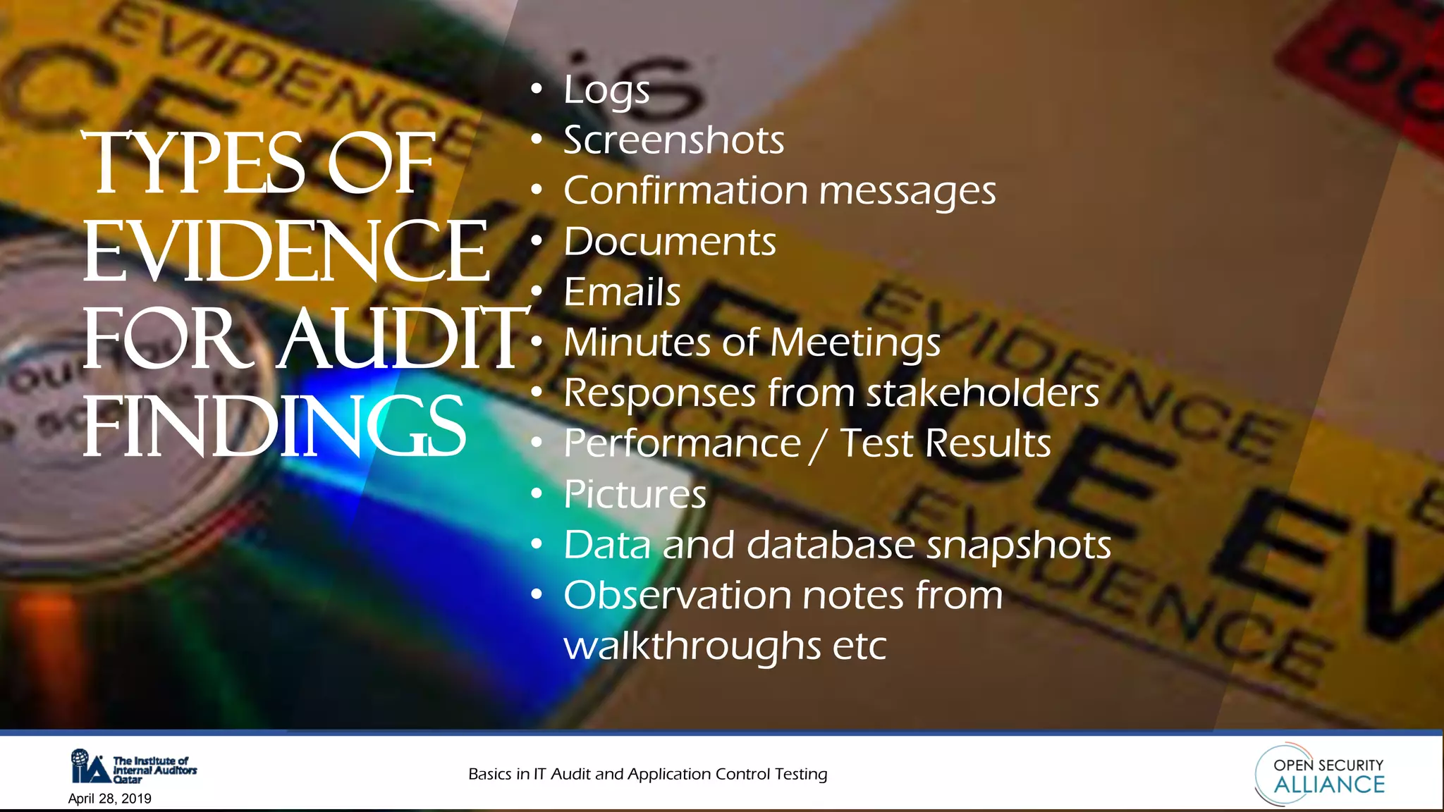Basics in IT Audit and Application Control Testing | PDF