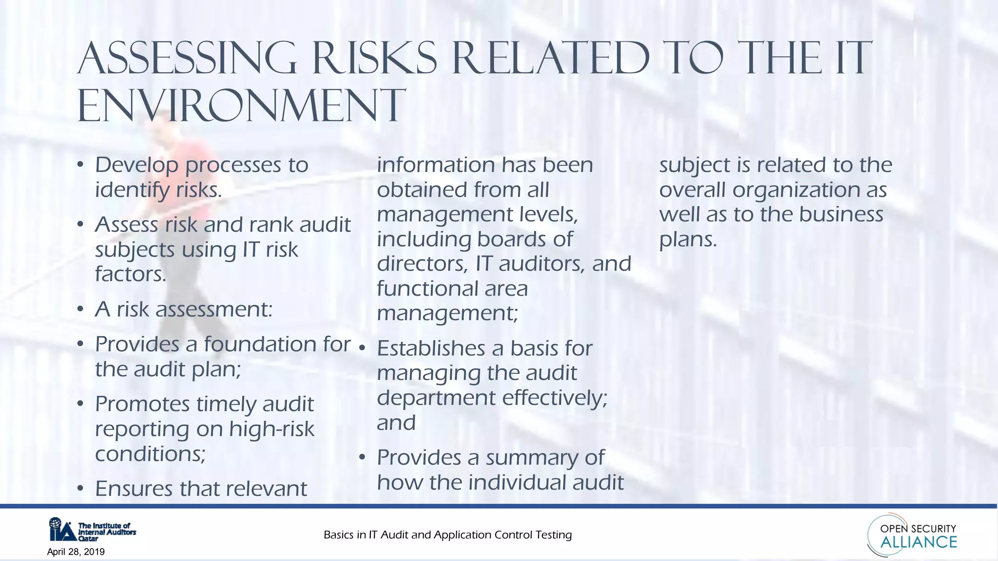 Basics in IT Audit and Application Control Testing | PDF
