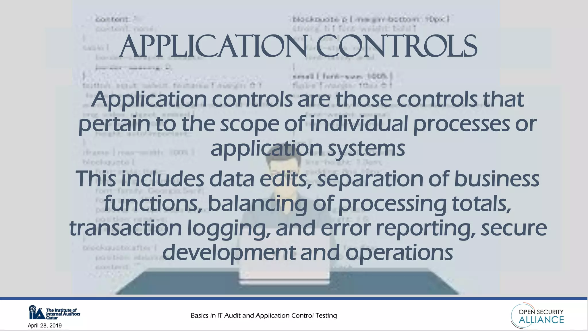 Basics in IT Audit and Application Control Testing | PDF