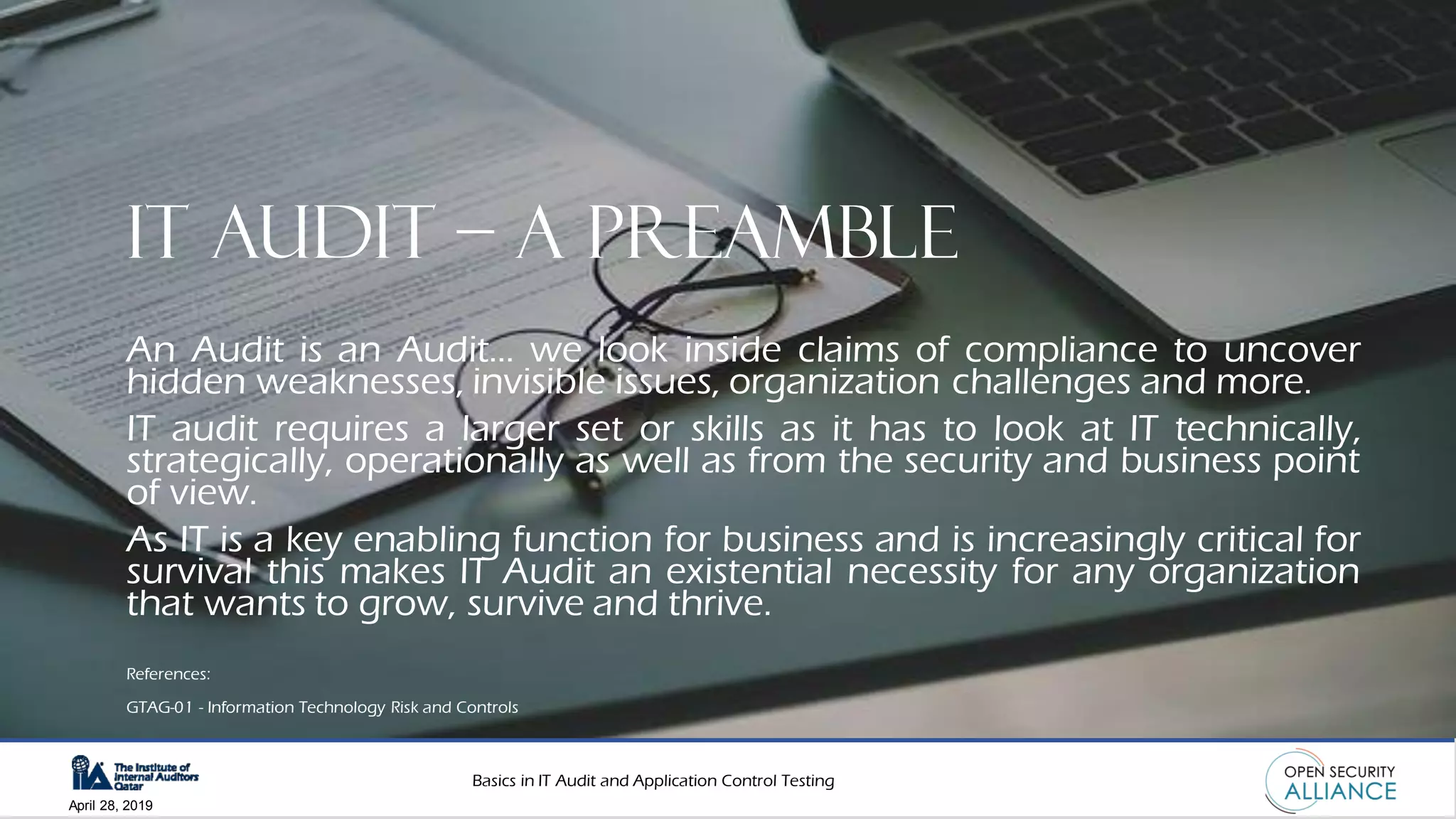 Basics In It Audit And Application Control Testing Pdf