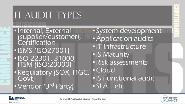 Basics in IT Audit and Application Control Testing | PDF