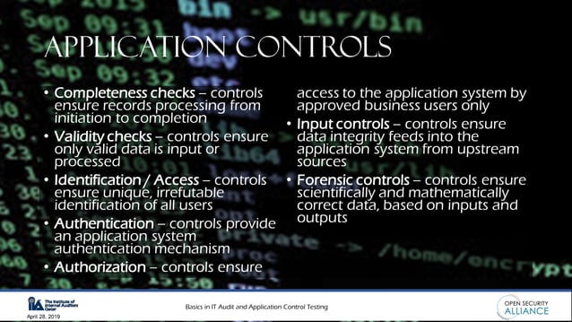 Basics in IT Audit and Application Control Testing | PDF