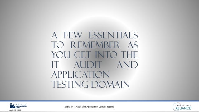 Basics in IT Audit and Application Control Testing | PDF