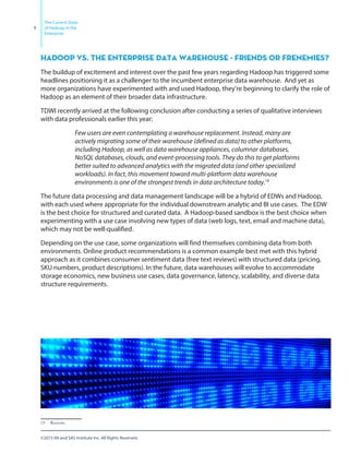 IIA: The Current State of Hadoop in the Enterprise | PDF