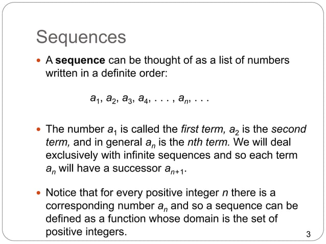 Sequences and Series | PPTX | Physics | Science